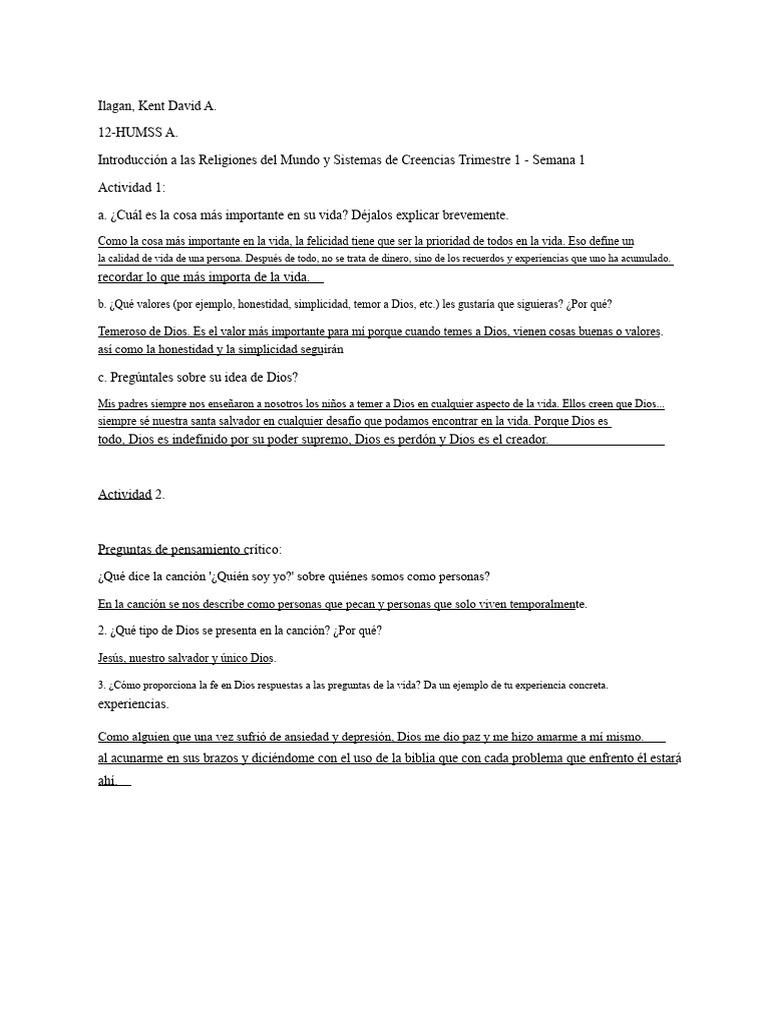 Ilagan IWRBS | PDF | Dios | Sobrenatural