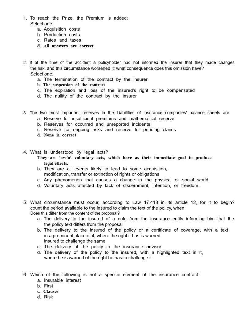 Pas Integrator Exam Questions | PDF | Reinsurance | Insurance