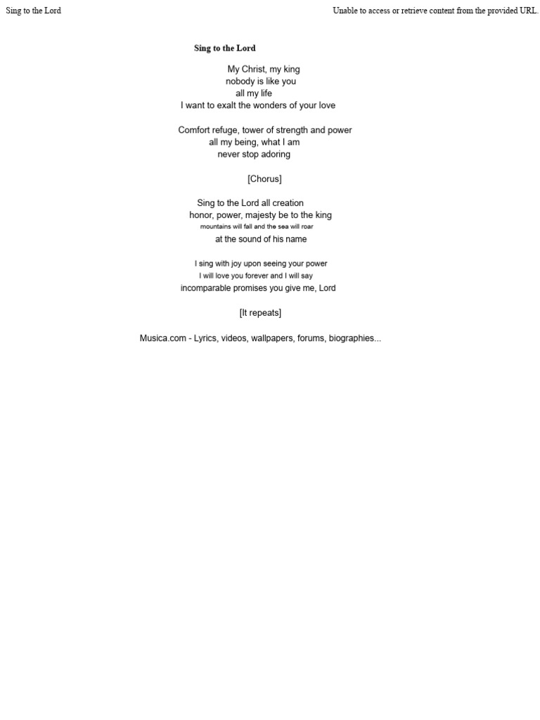 Ingrid Rosario - Sing To The Lord | PDF