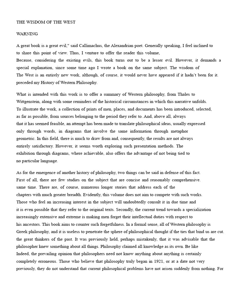 Bertrand Russell - The Wisdom of The West | PDF | Pythagoras ...