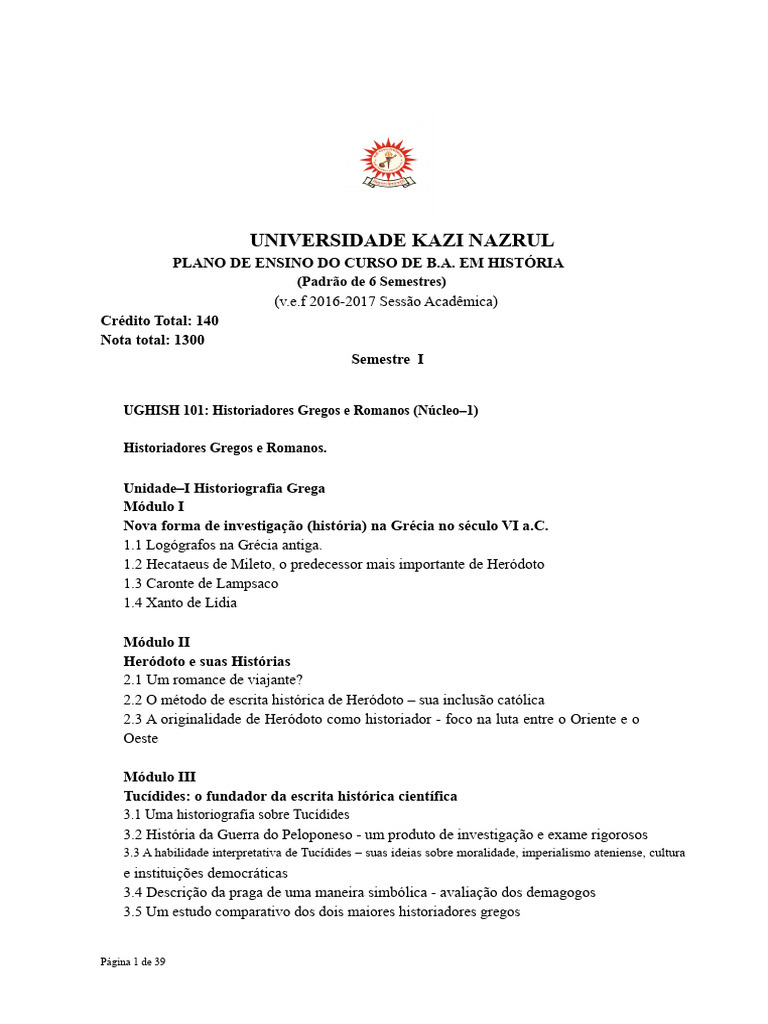 Programa de História KNU | PDF | Estado | Raj Britânico