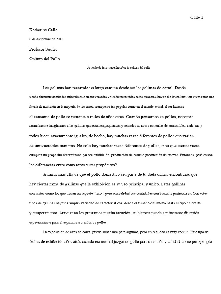 Cultura y Razas del Pollo Doméstico | PDF | Pollo | Aves