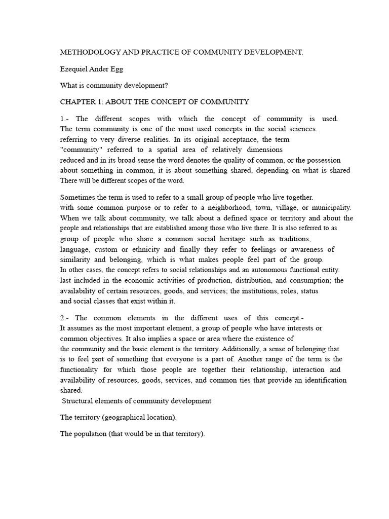 Methodology and Practice of Community Development | PDF | Non ...