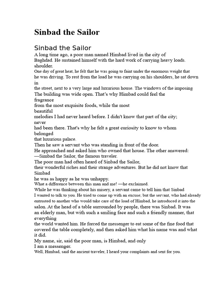 Sinbad the Sailor | PDF