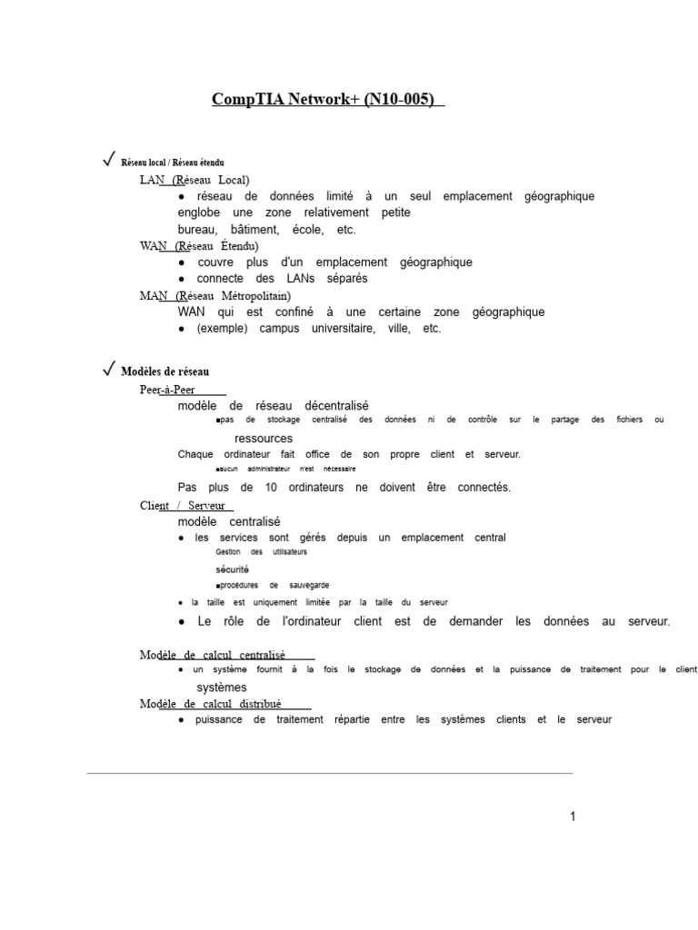 Guide complet sur les réseaux CompTIA Network+ | PDF | Système de noms ...