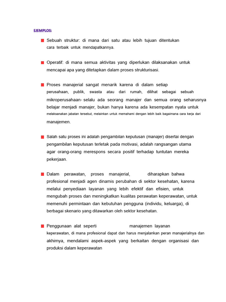 Contoh Proses Manajerial | PDF