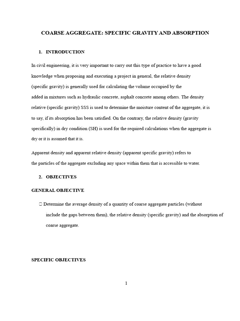 Coarse Aggregate Density and Absorption | PDF | Density | Water
