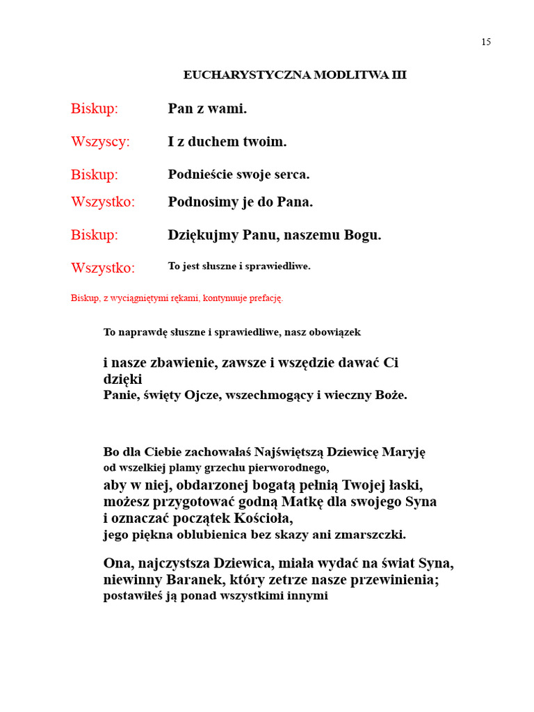 Modlitwa Eucharystyczna III | PDF