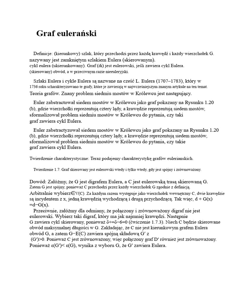 Graf I Digraf Eulera | PDF