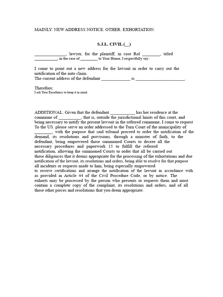 New Address Model Exhortation | PDF