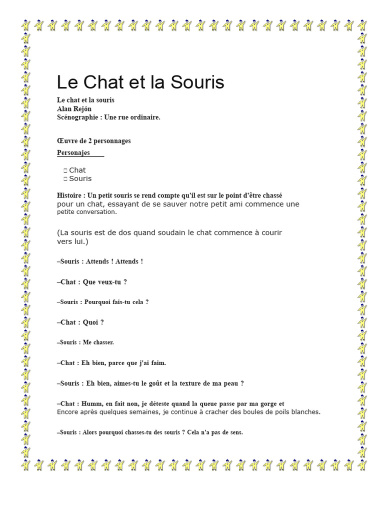 Dialogue humoristique entre un chat et une souris | PDF | Chats