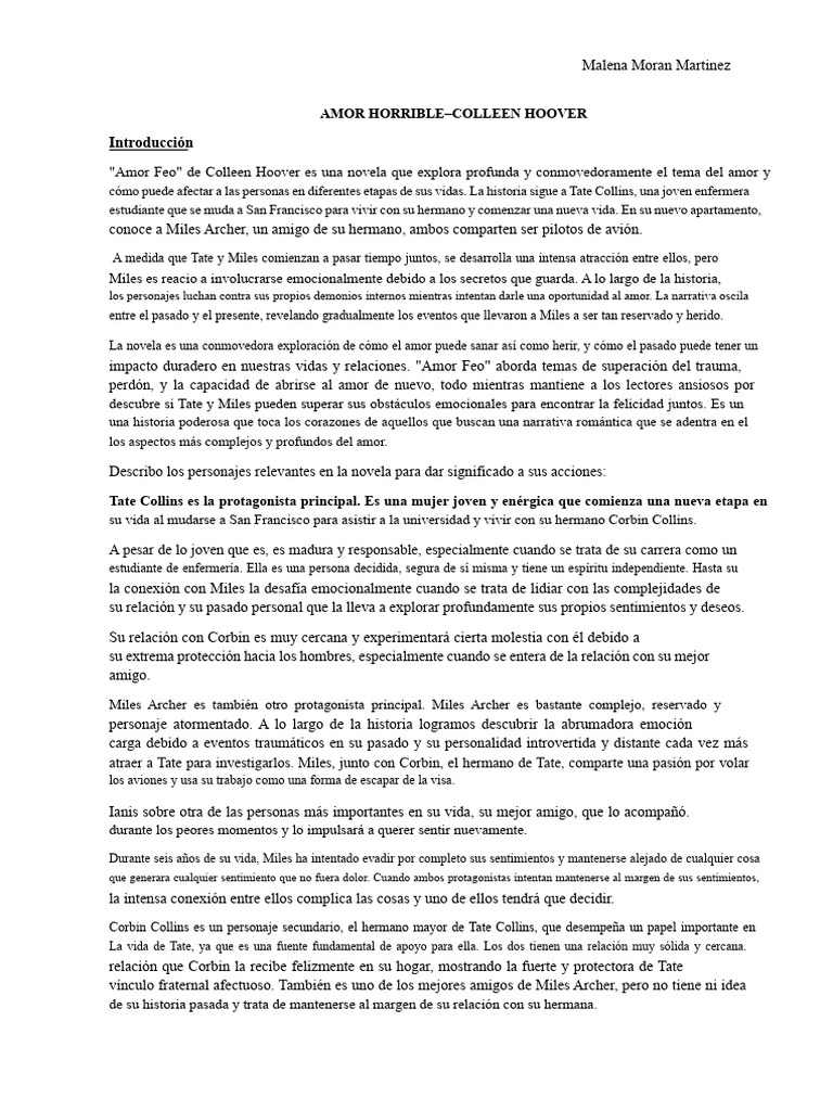 AMOR FEÍSIMO – COLLEEN HOOVER | PDF | Amor | Felicidad