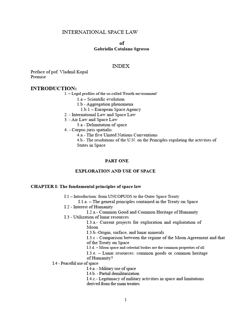 International Space Law Overview | PDF | International Space Station ...