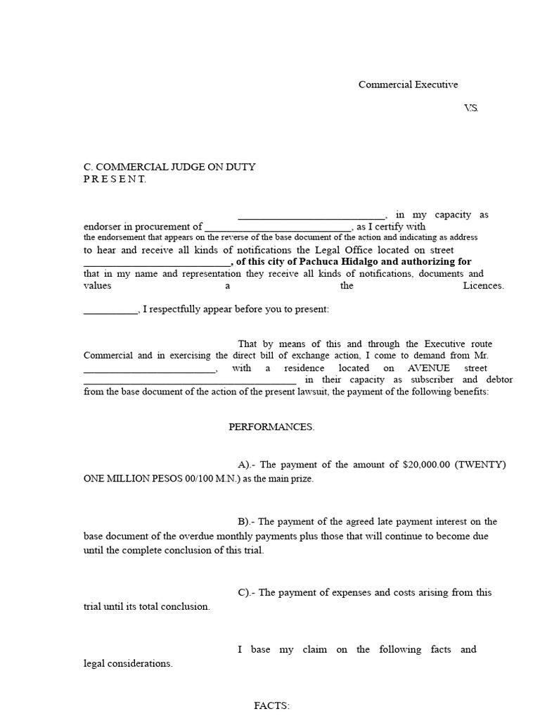 Executive Commercial Lawsuit | PDF | Lawsuit | Private Law