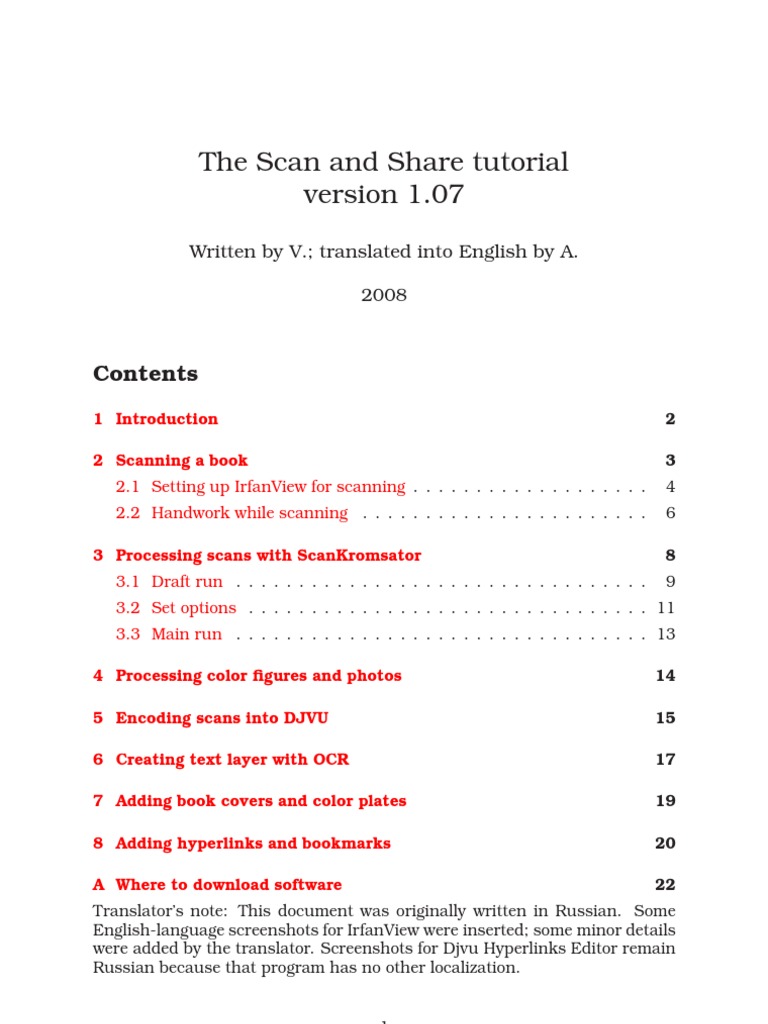 The Scan and Share Tutorial Version 1.07 | PDF | Image Scanner | Hyperlink