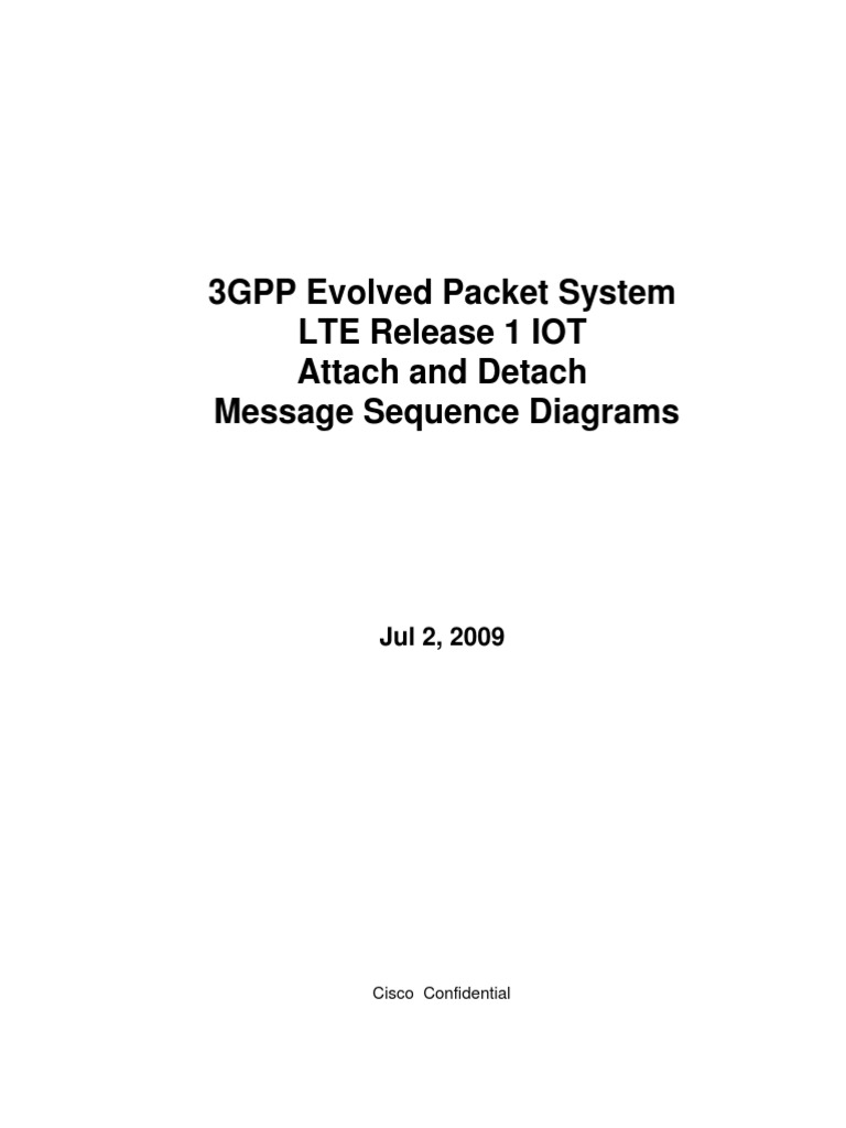 EPS Release 1 IOT Attach Detach Call Flows | PDF | Network Protocols ...