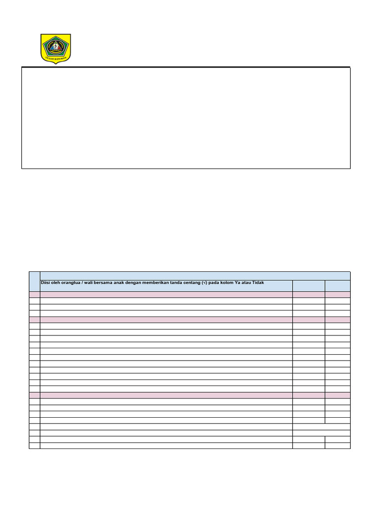 KUESIONER PKG SEKOLAH | PDF