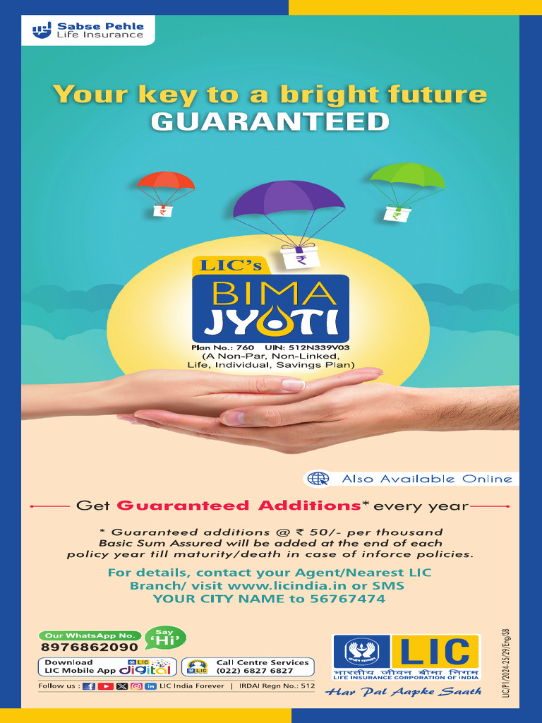 LIC Bima Jyoti Premium Overview | PDF | Insurance | Interest