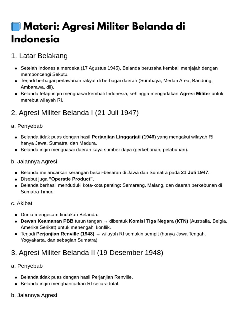 Agresi Militer Belanda I Dan II - 20250818 - 181857 - 0000 | PDF