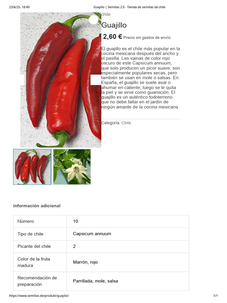 Guajillo: El Chile Esencial Mexicano | PDF
