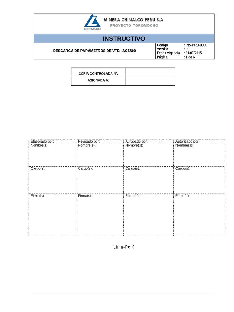 INSTRUC-ELEC-023 Descarga de Parametros en ACS800 | PDF | Arquitectura ...