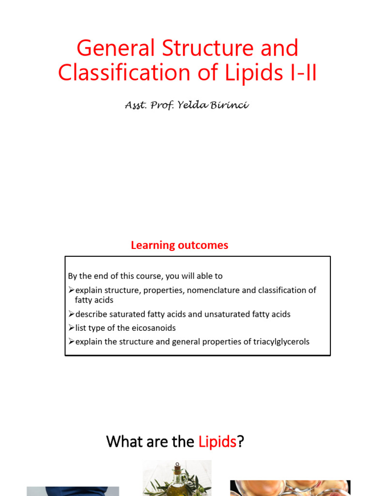 Lipid Structure and Classification Overview | PDF | Fatty Acid ...