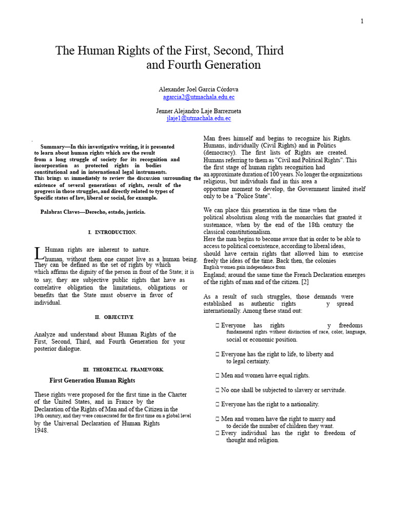 Understanding Generations of Human Rights | PDF | Human Rights | Rights