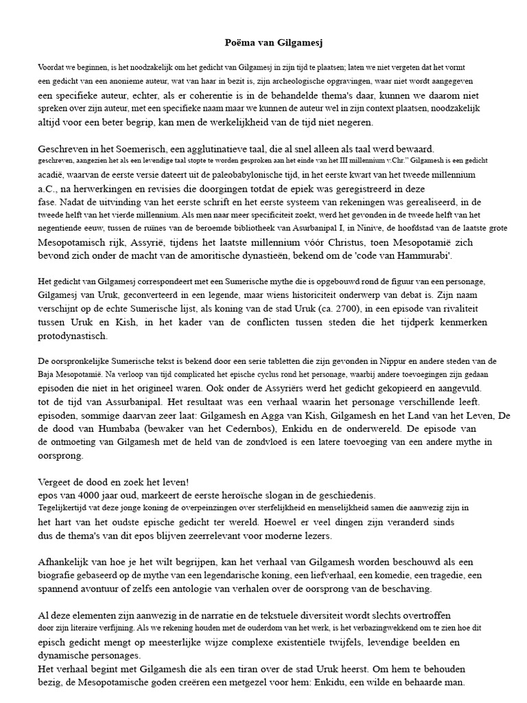 Poëem Van Gilgamesh | PDF