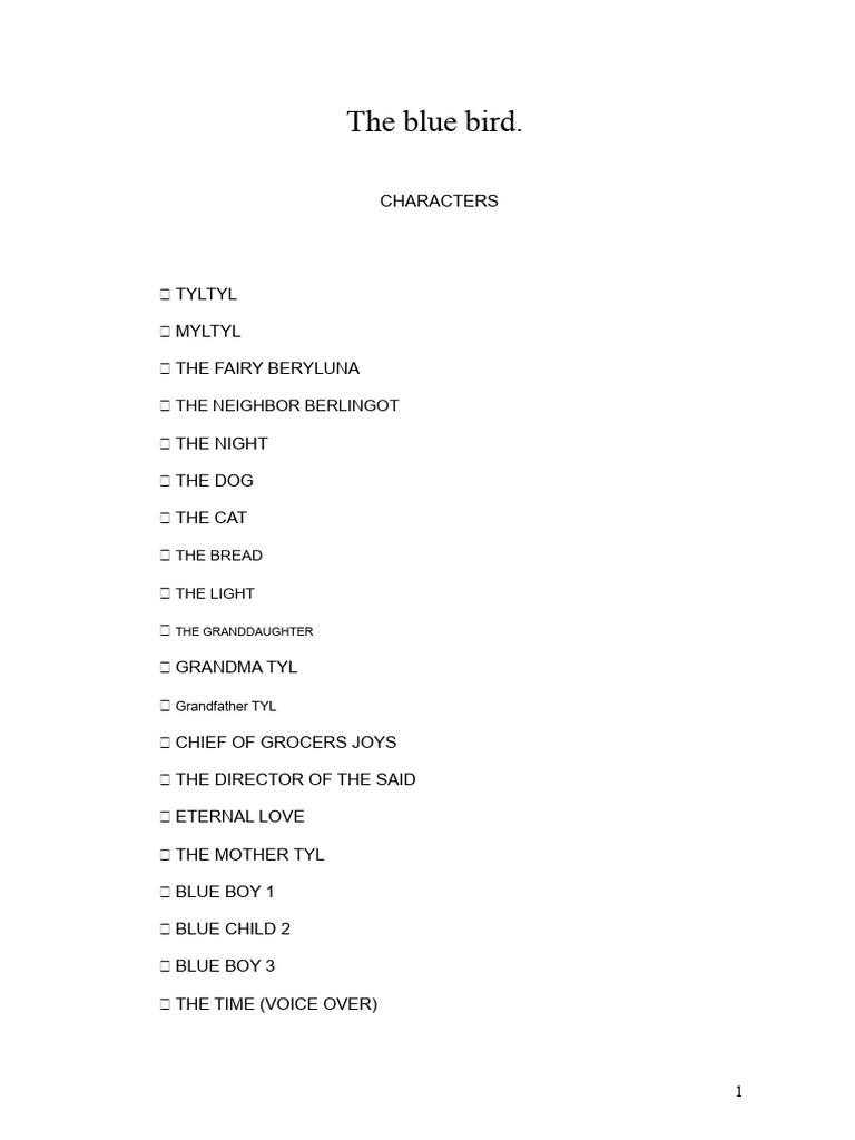 The blue bird | PDF | Grandparent