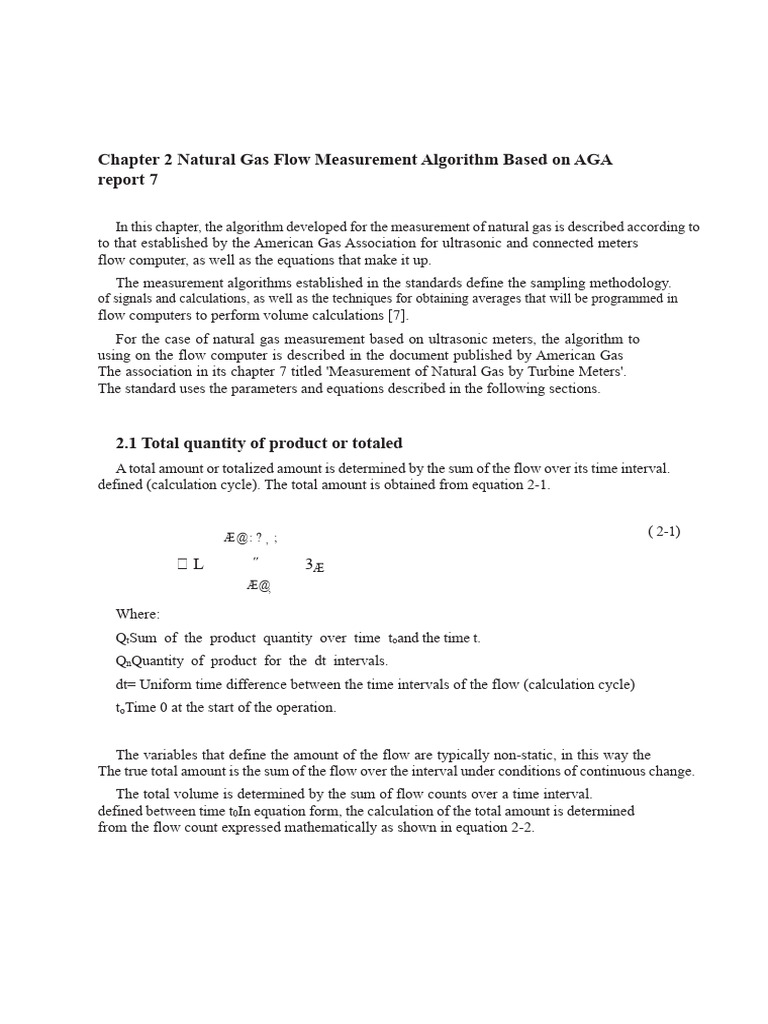 AGA 7 Natural Gas Measurement Algorithm | PDF | Gases | Flow Measurement