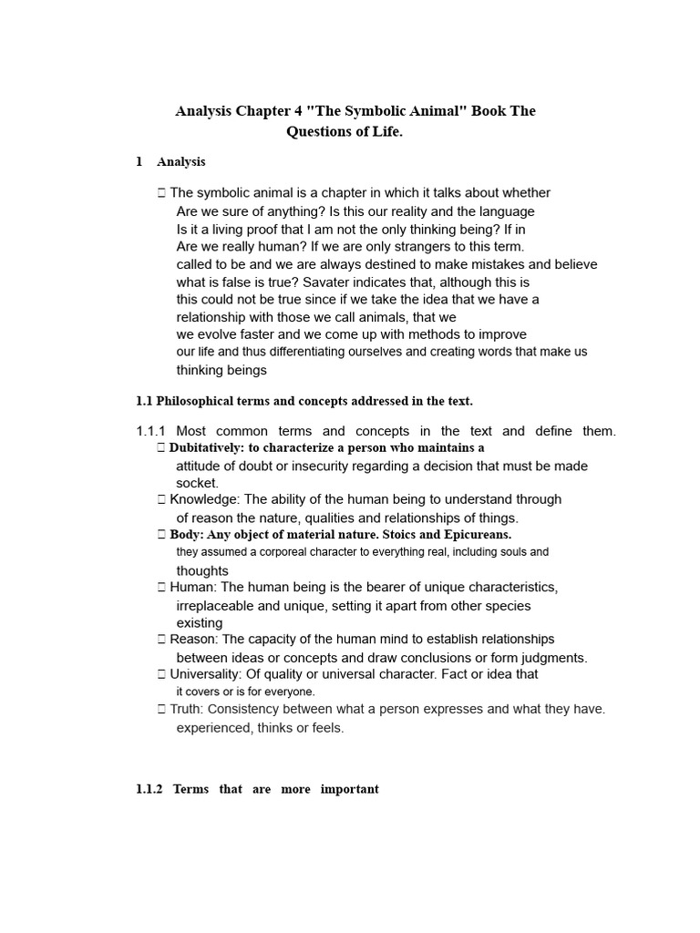 Fourth Chapter of The Questions of Life | PDF | Reason | Thought