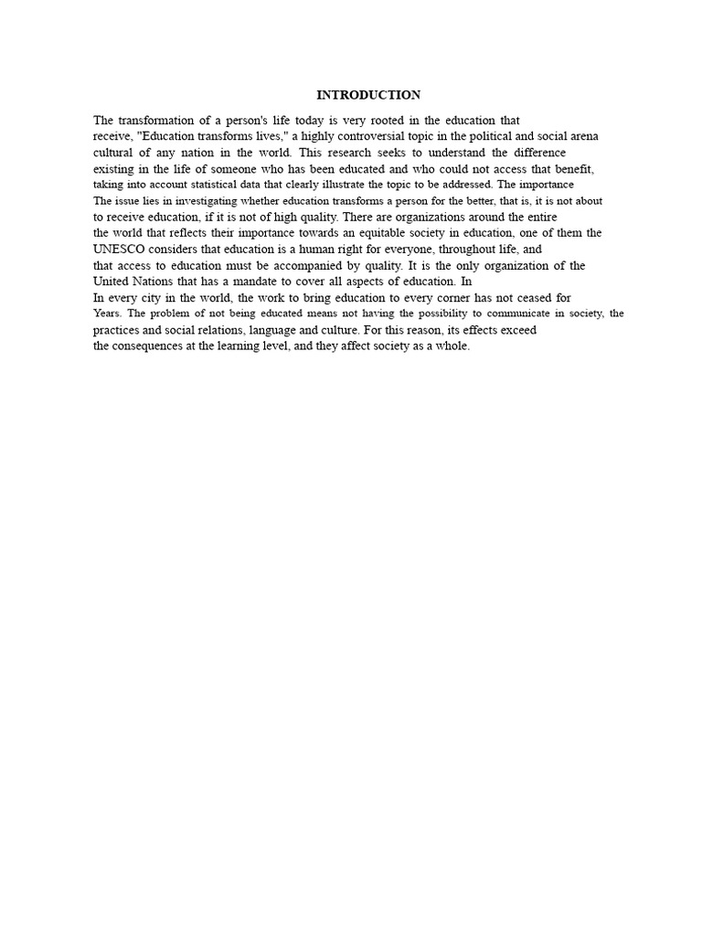 Education Transforms Lives - Case Study 10 | PDF