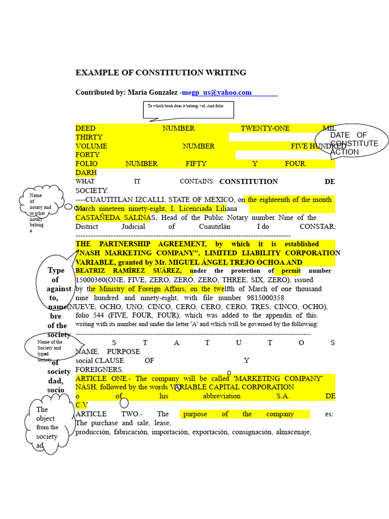 Constitution Writing Example Document | PDF | Guarantee | Surety