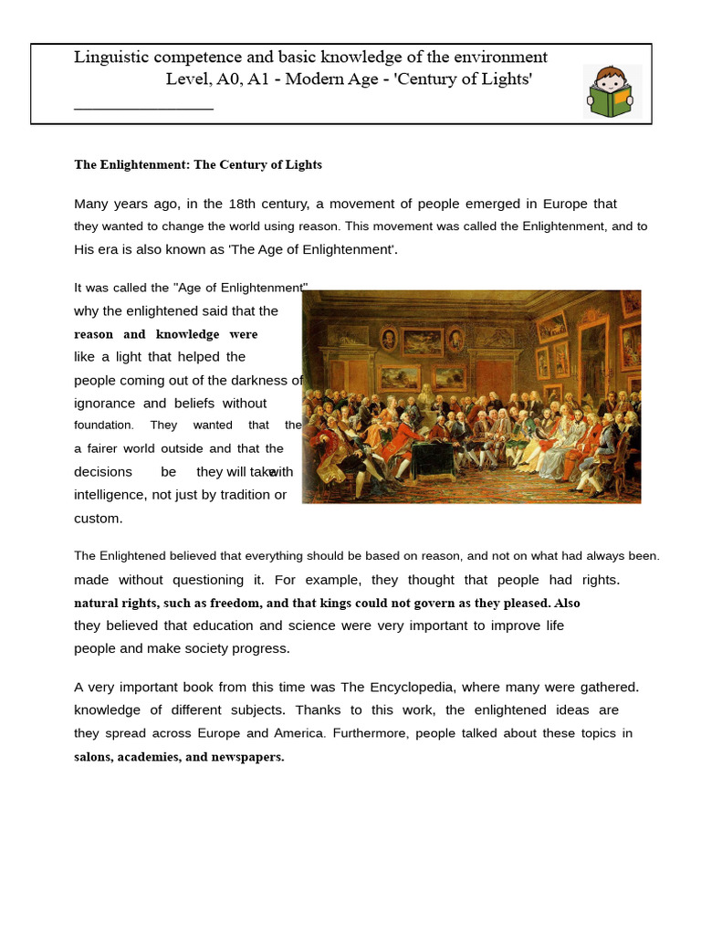 Reading Comprehension Modern Age | PDF | Age Of Enlightenment | Knowledge