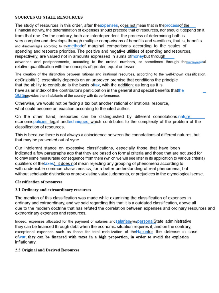 Sources of State Resources | PDF | Taxes | Revenue