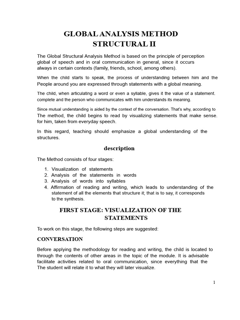 Global Method of Structural Analysis II | PDF | Syllable | Word