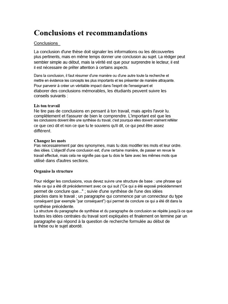 Rédaction de conclusions efficaces | PDF | Guillemet | Document