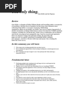 The One Thing by Gary Keller and Jay Papasan | PDF