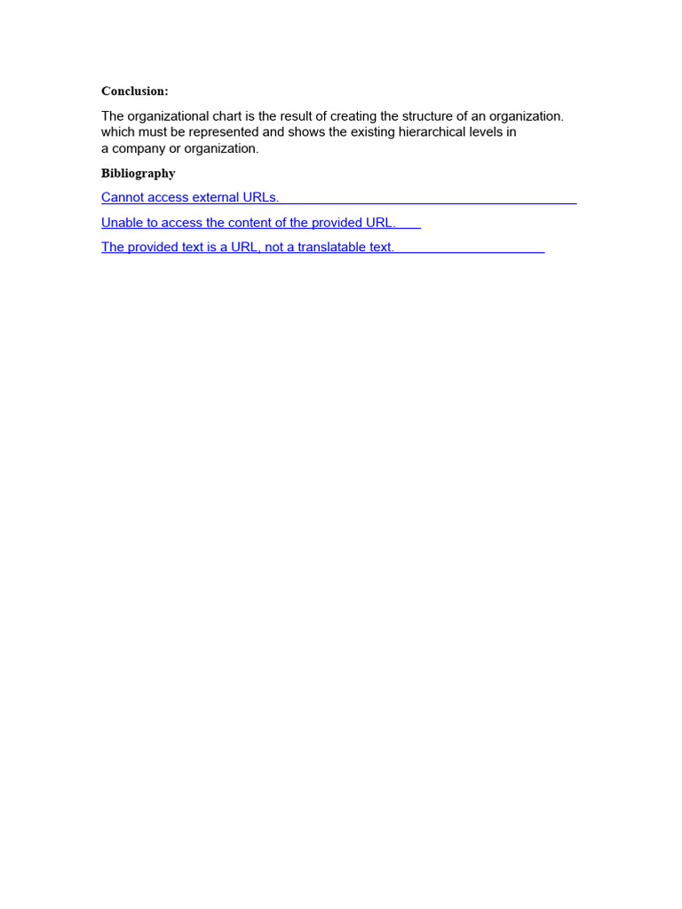 Conclusion Organizational Chart | PDF