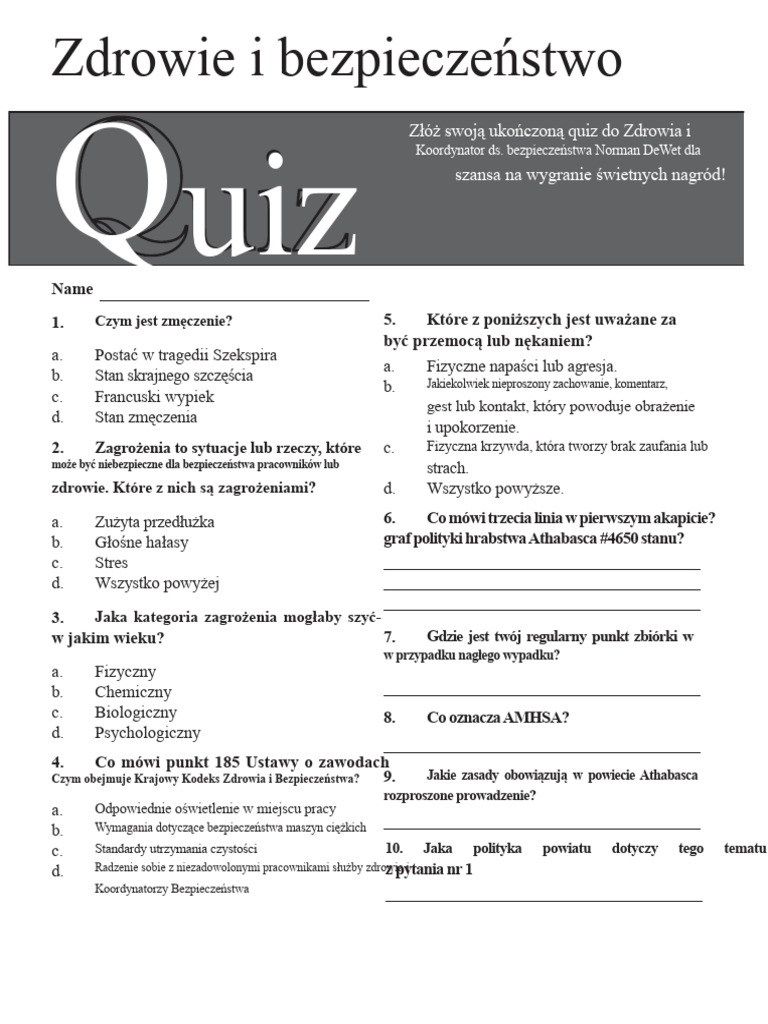 Quiz BHP | PDF