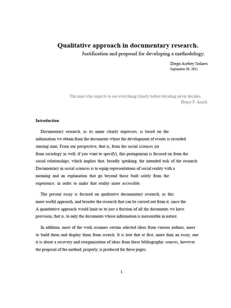 Qualitative Documentary Research Methodology | PDF | Paradigm ...
