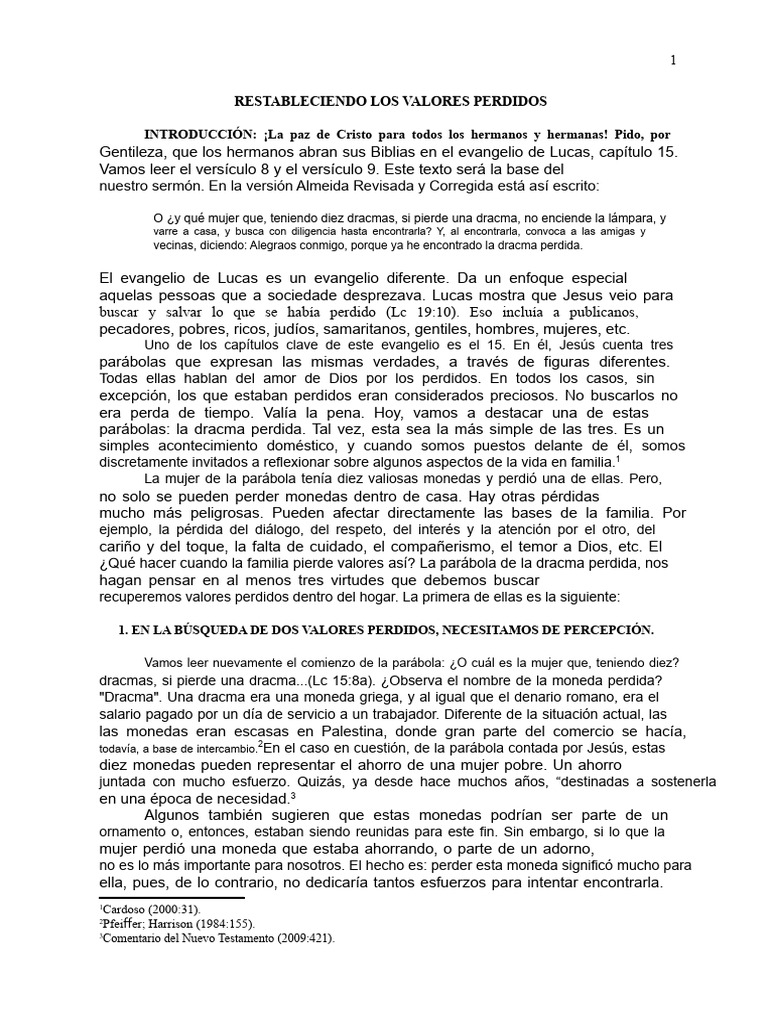 Lucas - Restaurando Los Valores Perdidos | PDF | Jesús | Evangelio De Lucas