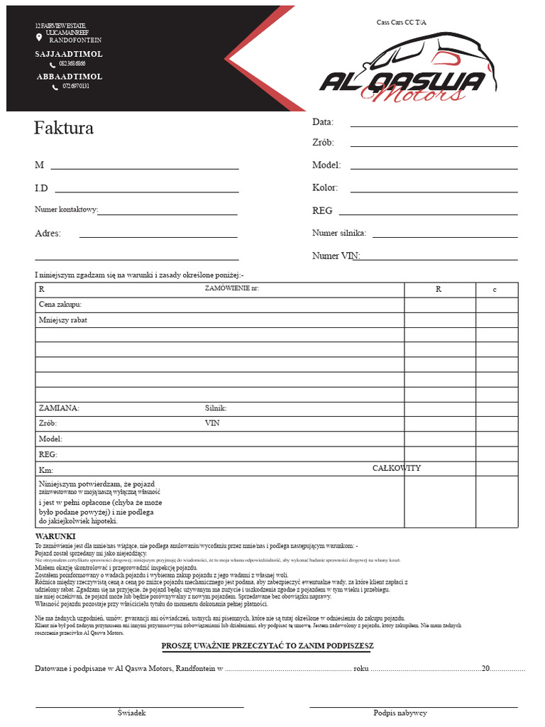 Logo Faktury Al Qaswa 1 | PDF