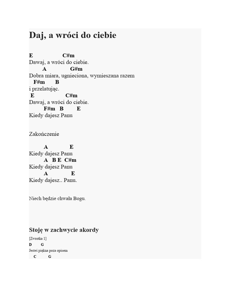 Daj, A To Wróci Do Ciebie | PDF