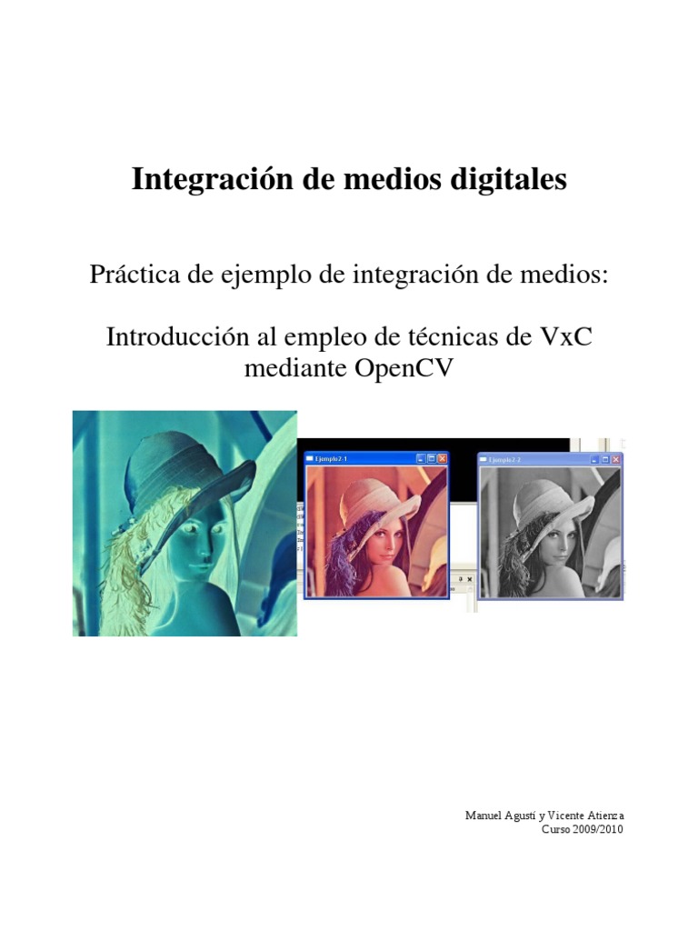 Opencv Integración De Medios Pdf Píxel Modelo De Color Rgb 