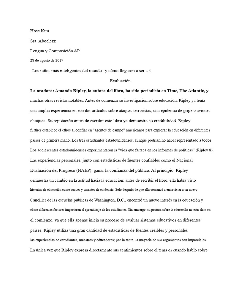 Ensayo SOAPStone de AP Language | PDF | Pensamiento | Los Estados Unidos
