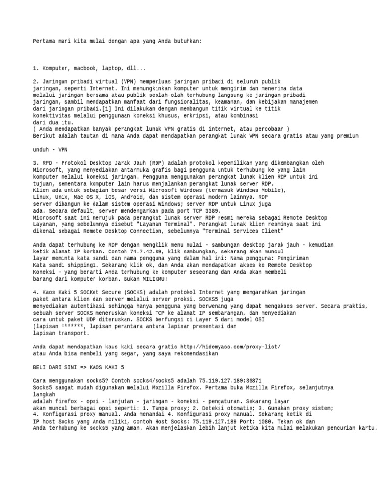 Tutorial Pemula Carding | PDF