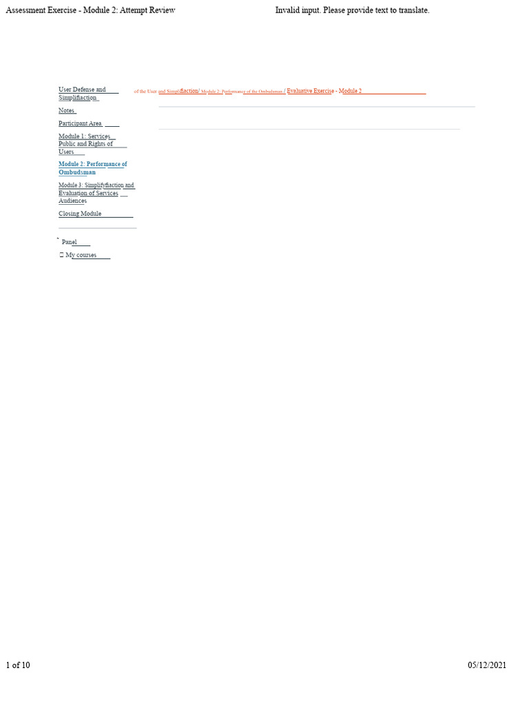 Evaluation Exercise - Module 2 Review of The Attempt | PDF