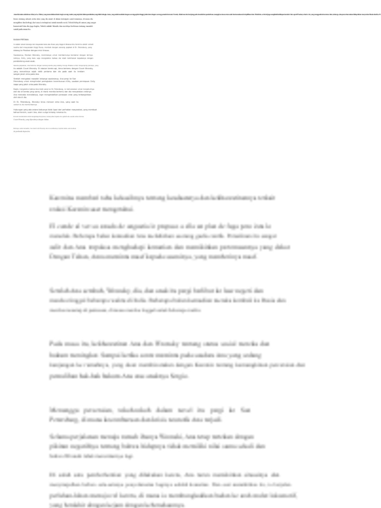 Ringkasan Anna Karenina | PDF