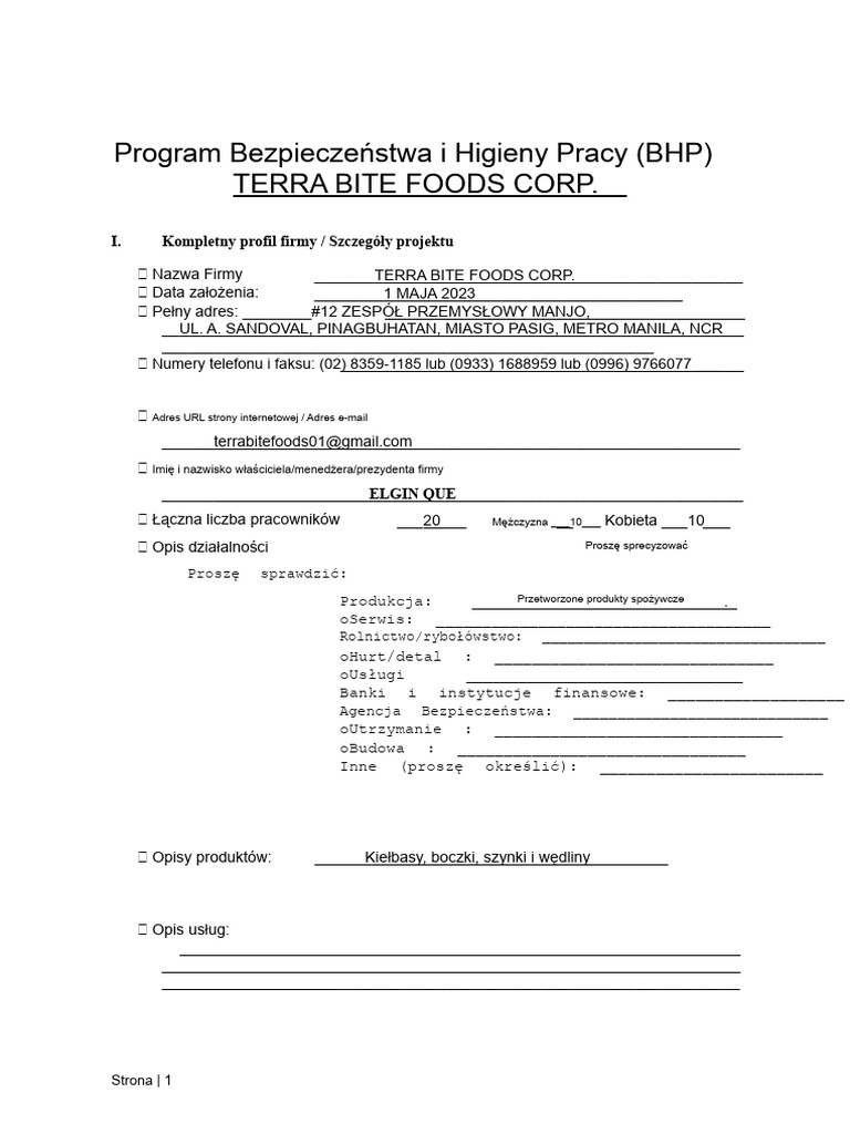 Formularz Dole Osh | PDF